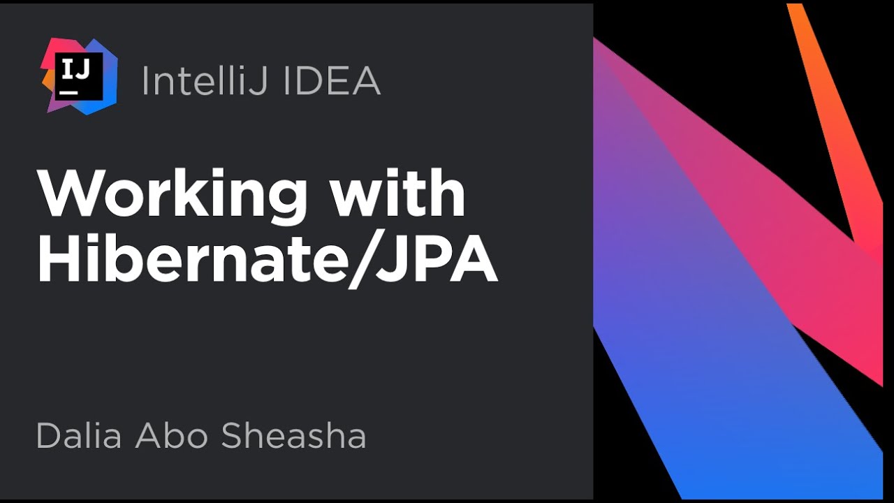 IntelliJ IDEA. Working with Hibernate/JPA