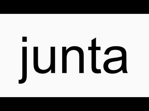 How to pronounce junta