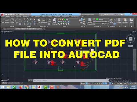 HOW TO CONVERT PDF FILE INTO AUTOCAD