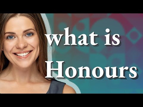Honours | meaning of Honours