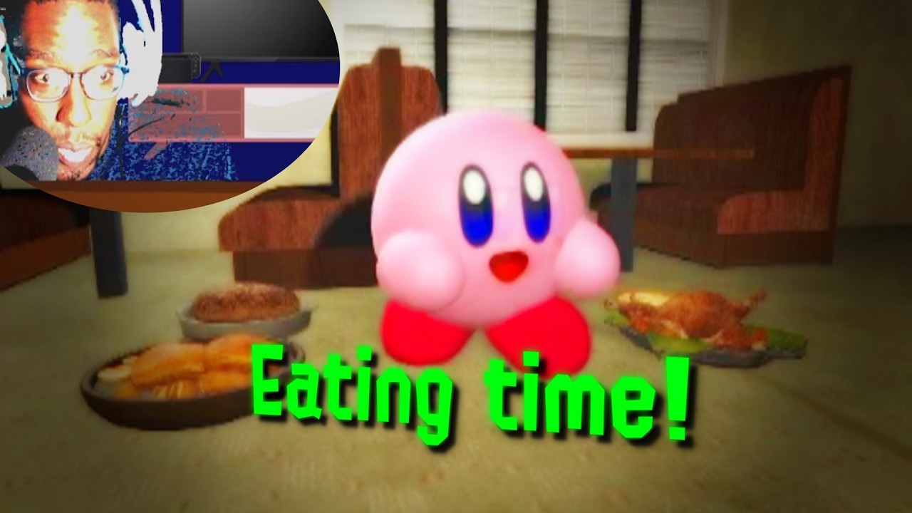 He's cute when he eats! Kirby Eats in a Buffet! REACTION!!!