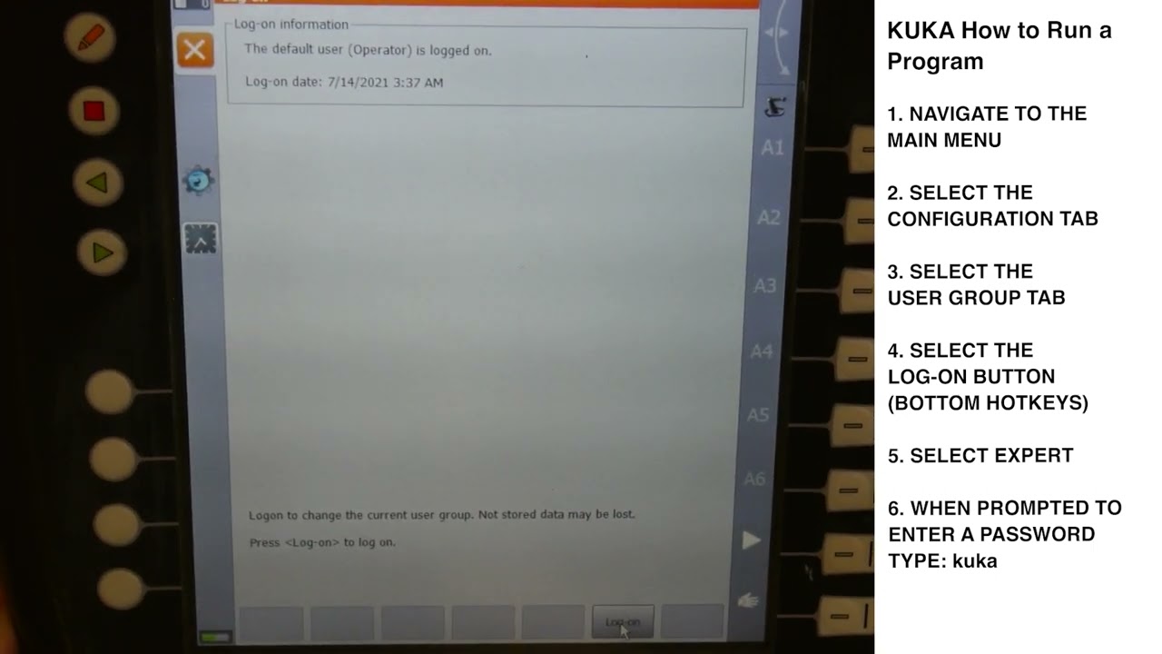 Tutorial 4 KUKA Running a Program