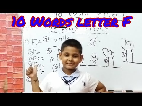 Words that start with F | 10 words letter f | Raiyan little teacher
