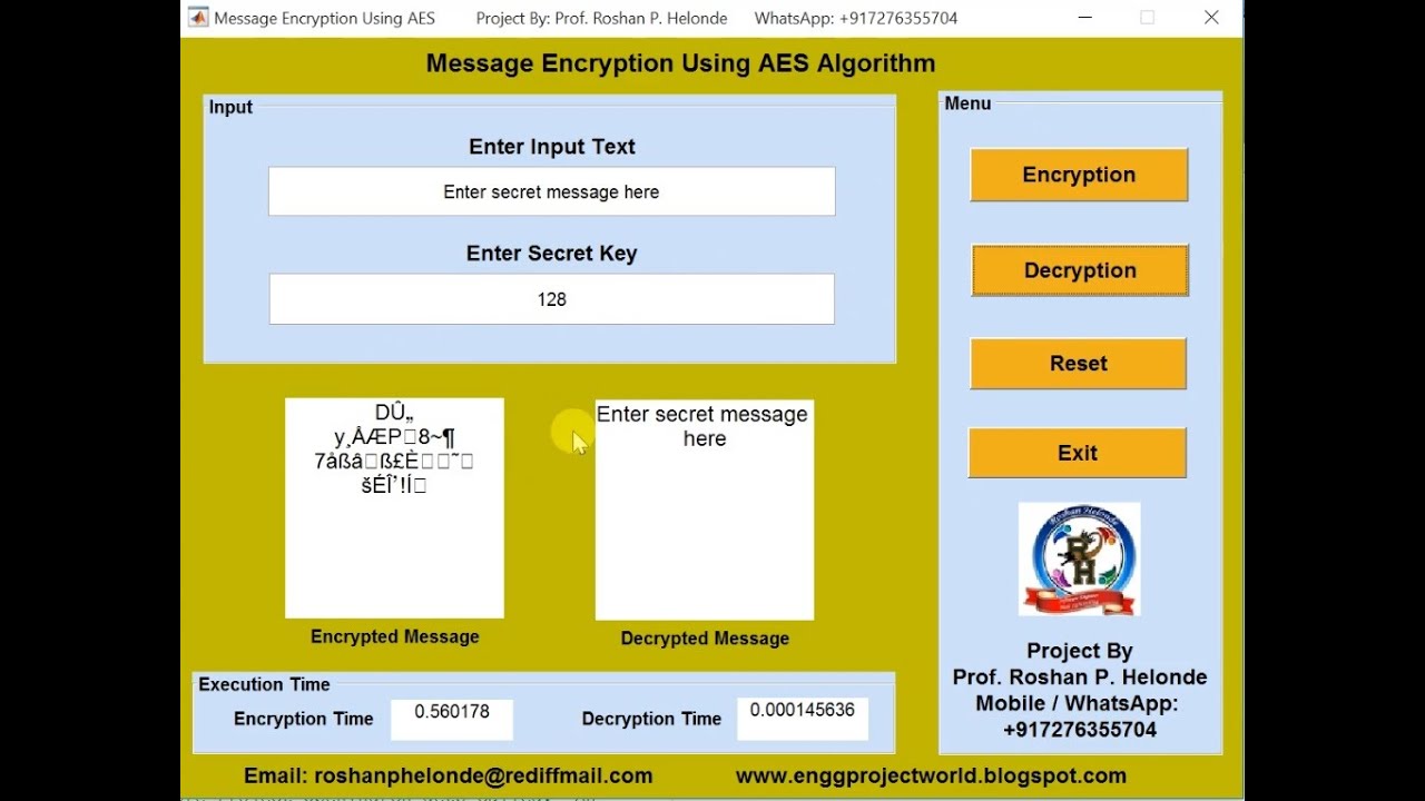 Matlab Source Code for Data Encryption Using AES Algorithm FINAL YEAR PROJECT