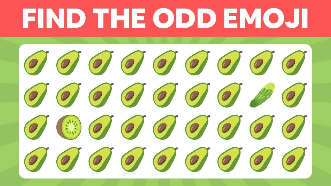 Test Your Eyes | Find The Odd Emoji Out | Emoji Puzzle Quiz Part 25