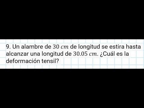 Problema de elasticidad, Módulo de Young petición de un suscriptor 9