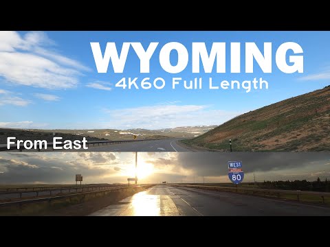 Wyoming Interstate 80 4K60 Full Length of State Detailed Timestamps Westbound