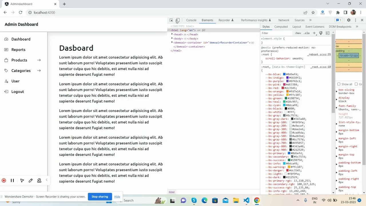 Free Responsive Admin Dashboard in Angular 15