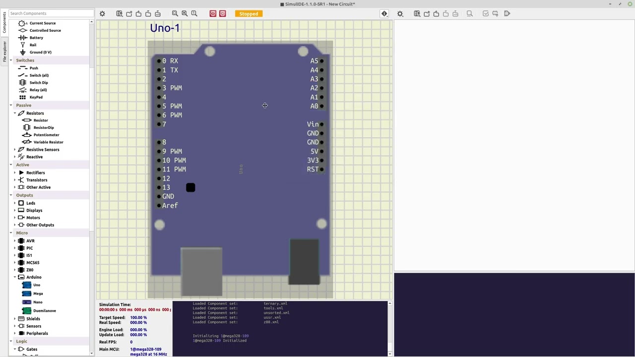 SimulIDE Arduino Blinky