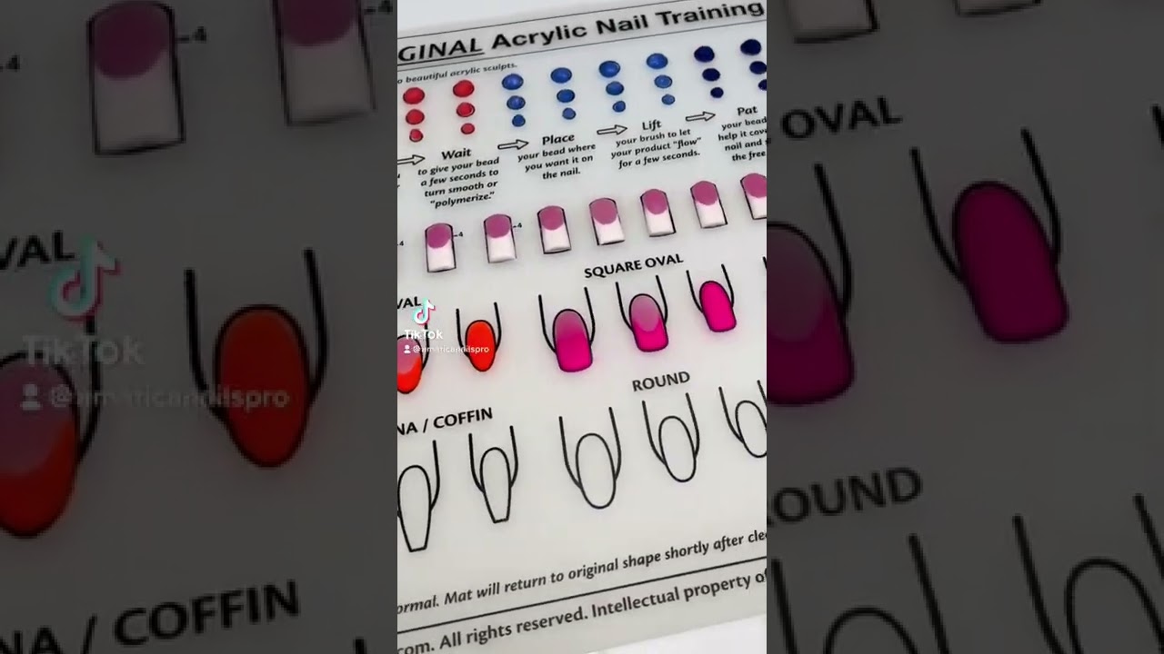 Our new design of our original training mat for acrylic nail practice 💅🏼