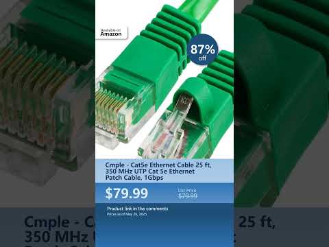 Cmple - Cat5e Ethernet Cable 25 ft, 350 MHz UTP Cat 5e Ethernet Patch Cable, 1Gbps