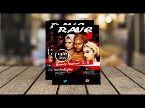 How to design a beauty pageant themed flyer in Adobe Photoshop CC