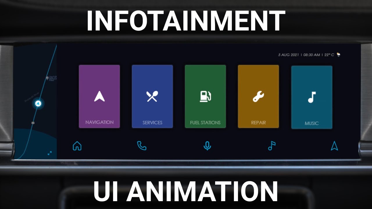 Car Infotainment UI Animation
