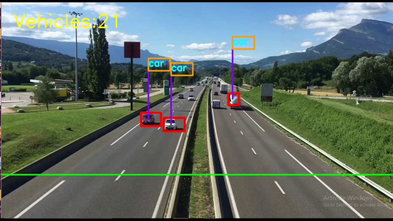 Object and Vehicles Detection count using Opencv python