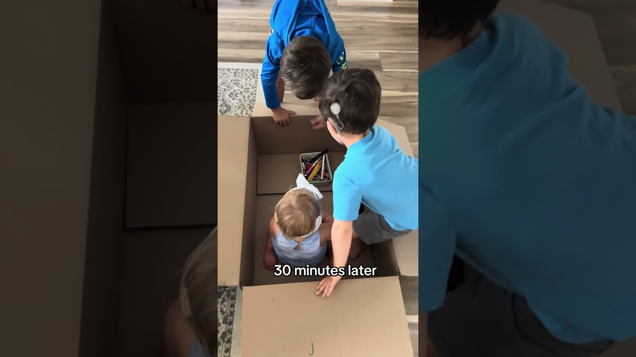 Cardboard box fun: endless possibilities for kids! #sahm