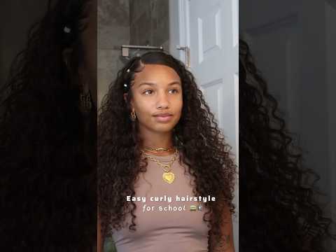 Pt.6 | Easy curly hairstyles for school! 🖍️ #curlyhairstyles