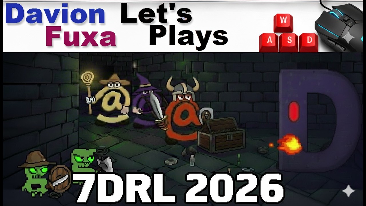 DFuxa Plays 7DRL 2026 - GitHub Dungeon Crawler