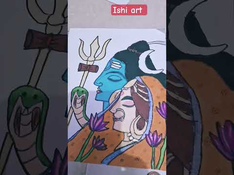 Shiv Parvati drawing easy #drawing #jai Maa #jai bhoothnath #Har Har mahadev 🙏