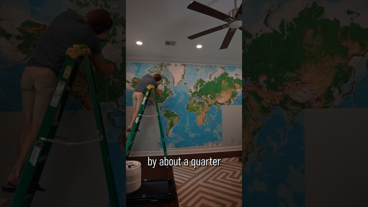 GIANT World Map Mural Installation