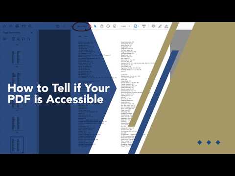 Evaluating a PDF for Accessibility