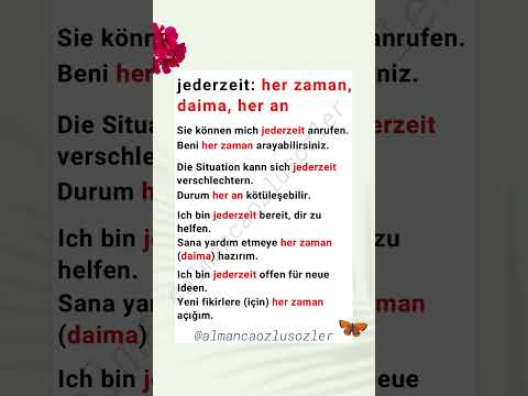 Almanca’da „jederzeit“ nasıl kullanılır? #almanca #deutsch #german #deutschlernen #yoytubeshorts