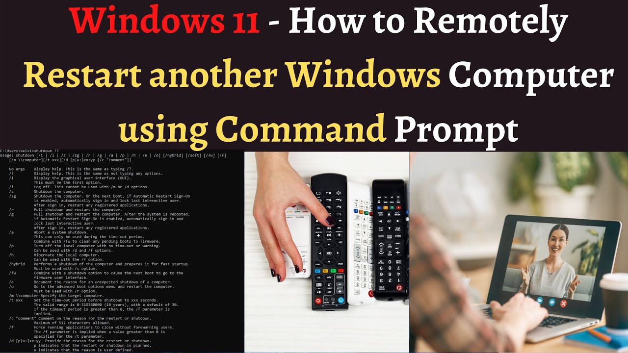 How to Remotely Restart another Windows Computer using Command Prompt | Remotely shutdown Computer