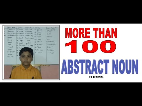 ABSTRACT NOUN FORM