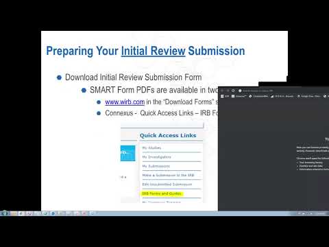 Clinical Trials Toolkit Session: Western IRB Submission Training - Presented by Deena Horowitz