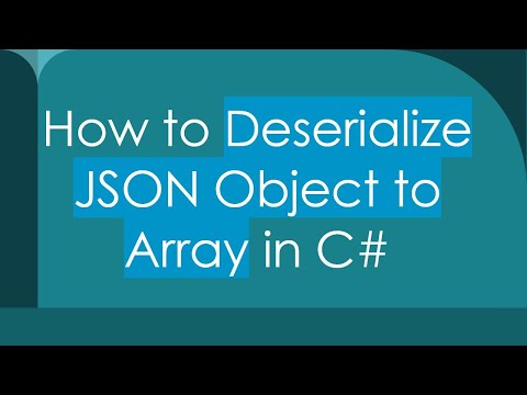 How to Deserialize JSON Object to Array in C#