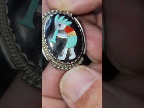 Silver Kachina Native American Navajo Ring Jewelry Kokopelli ✨️ Ancestral Spirit
