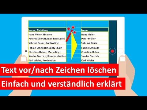 Excel: Text vor / nach Zeichen löschen oder trennen
