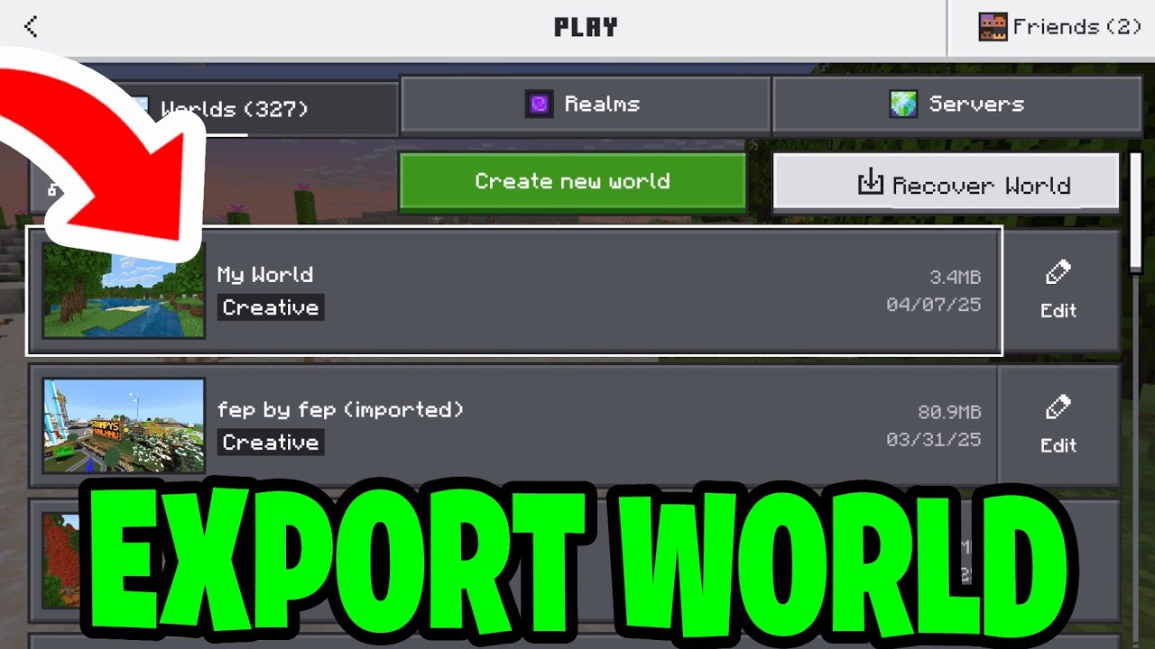 How To Export Minecraft Worlds On Android! - Tutorial