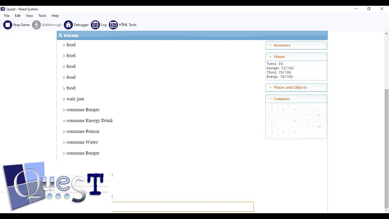 Need System in Quest | Consuming Food