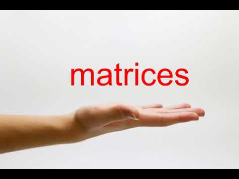 How to Pronounce matrices - American English