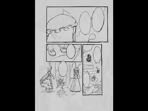Manga drawing timelapse (pages 1 to 4) - Touhou yuri