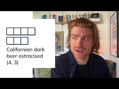 Minute Cryptic Clue #6: Californian dark beer ostracised (4, 3) #crypticcrossword