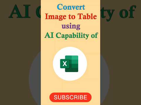 🖼️📊 Unlocking Excel's AI Power: Image to Table Conversion! 💼💡 #ExcelAI #Shorts #productivity