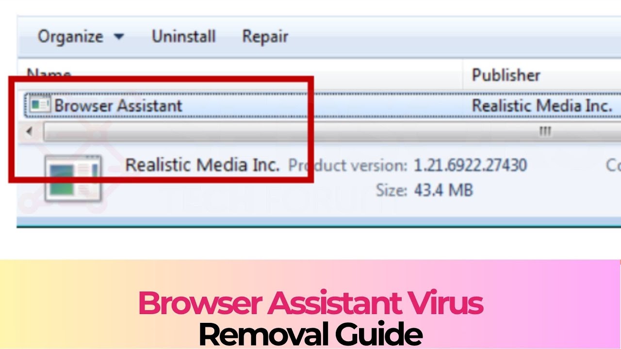 Browser Assistant Virus - How to Remove It [Solved]