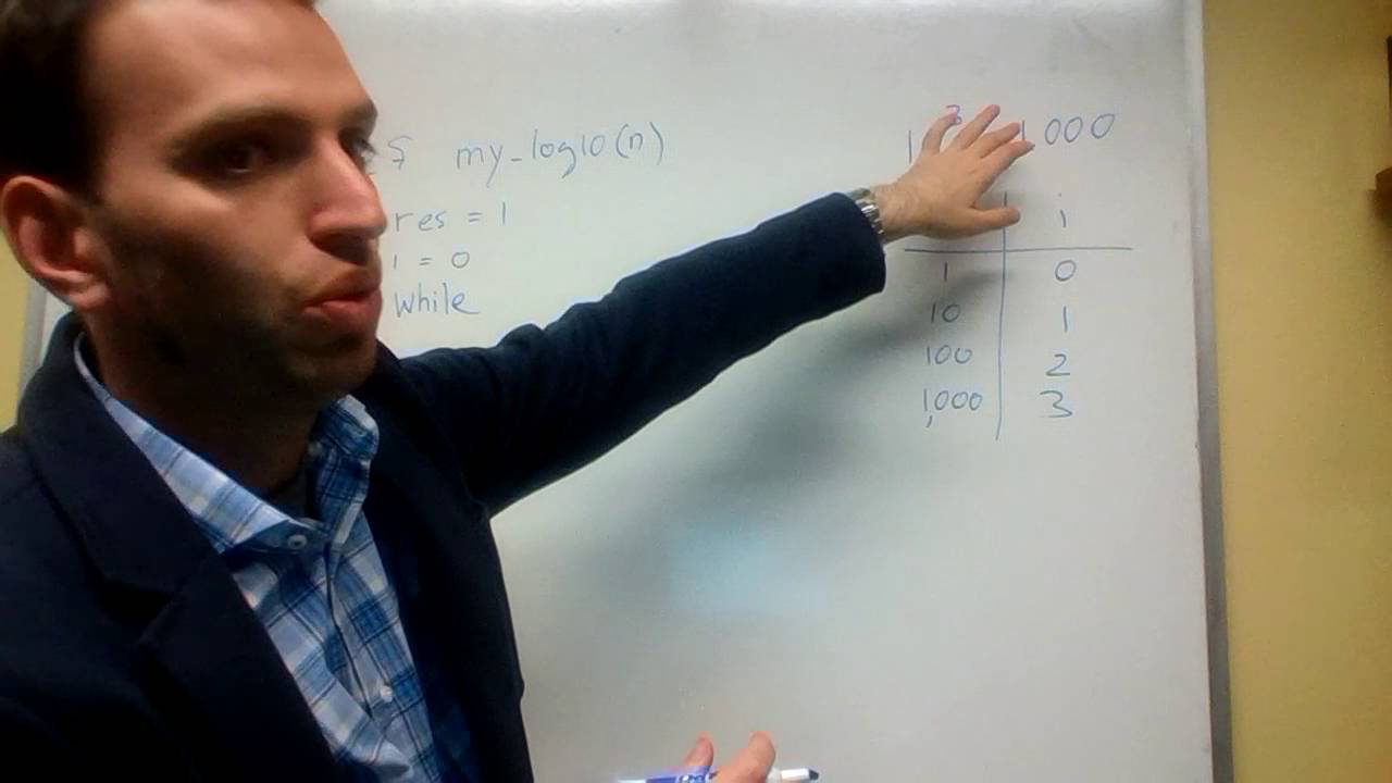 CSC180: computing log10 using while