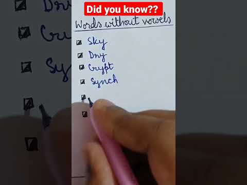 Words without vowels #shorts #vocabulary #englishgrammar