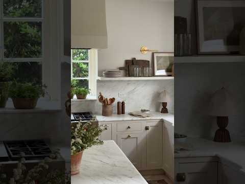 Light and airy meets warm and collected ✨ #kitchendesign #kitchendecor