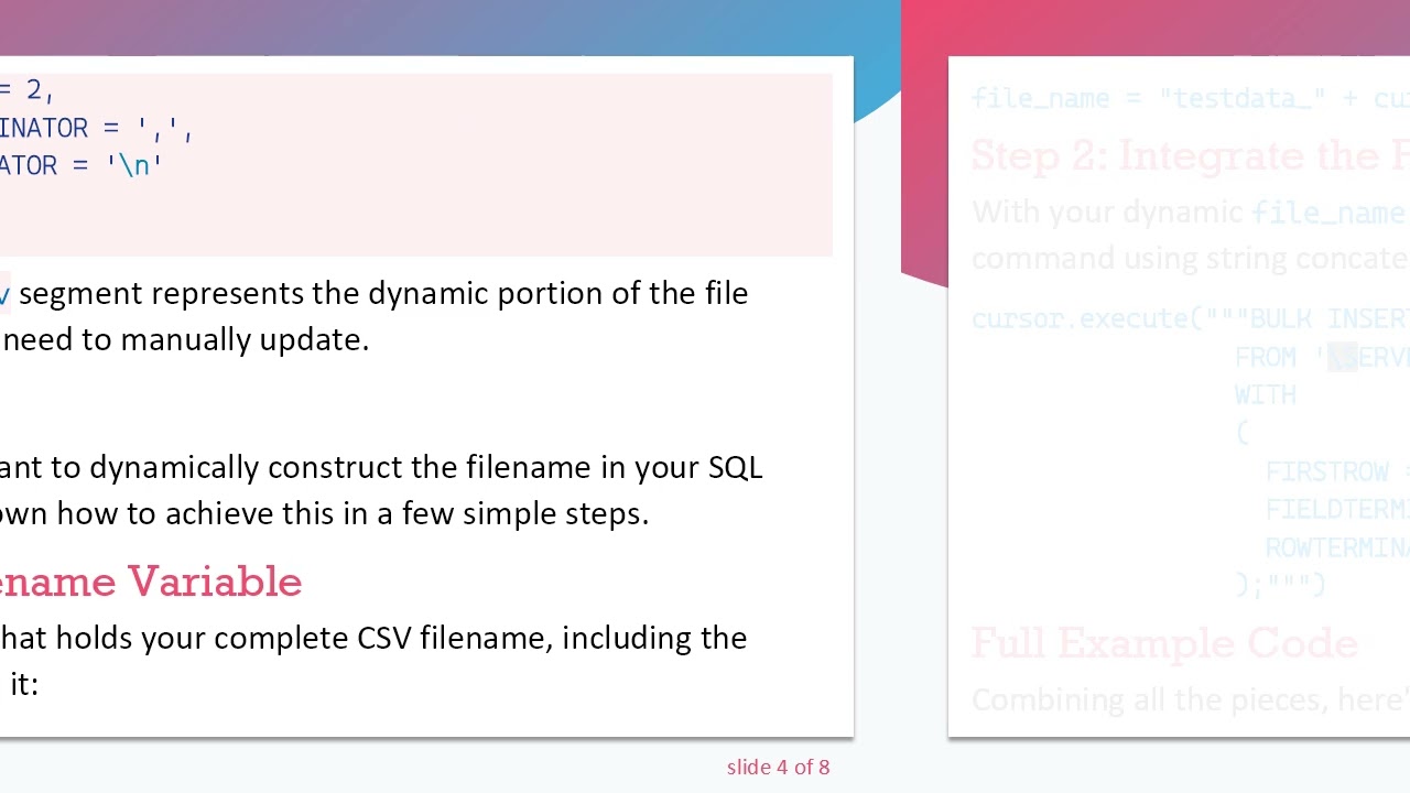 Efficiently Automate SQL Bulk Insert with Python