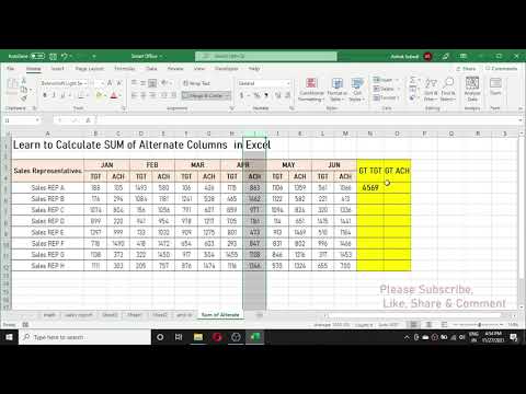 Calculate SUM of Alternative Column or Row Data in Excel (Calculate Sum of Every Next Row in Excel)