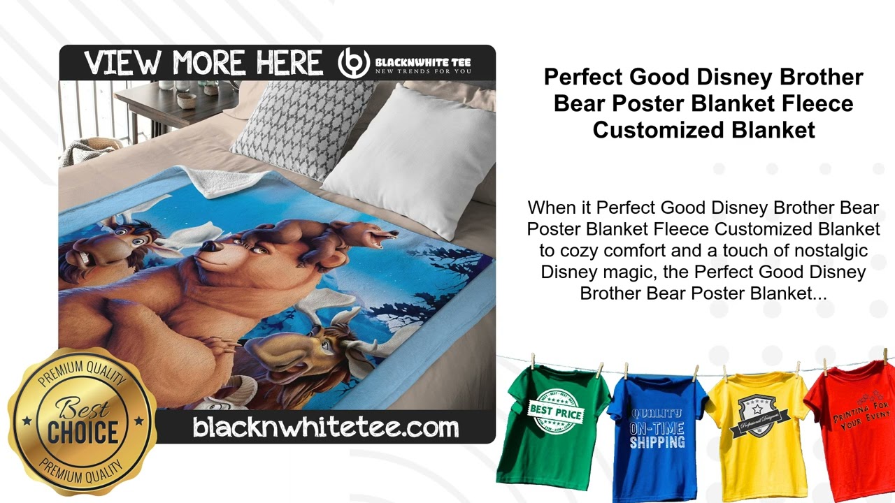 Perfect Good Disney Brother Bear Poster Blanket Fleece Customized Blanket
