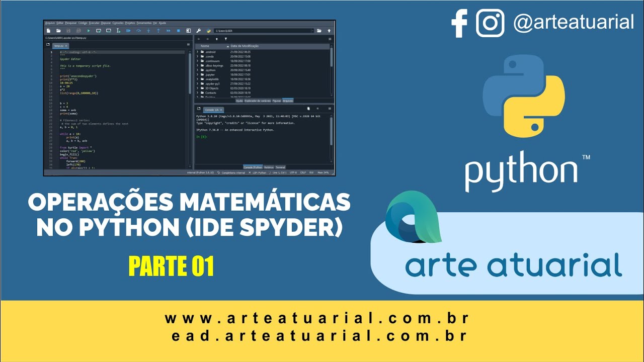 AULA DE PYTHON - OPERAÇÕES MATEMÁTICAS  - PARTE 01