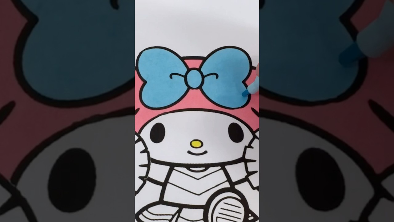 Coloring Sanrio My Melody Cheerleader #coloring #mymelody #sanrio #cheerleader