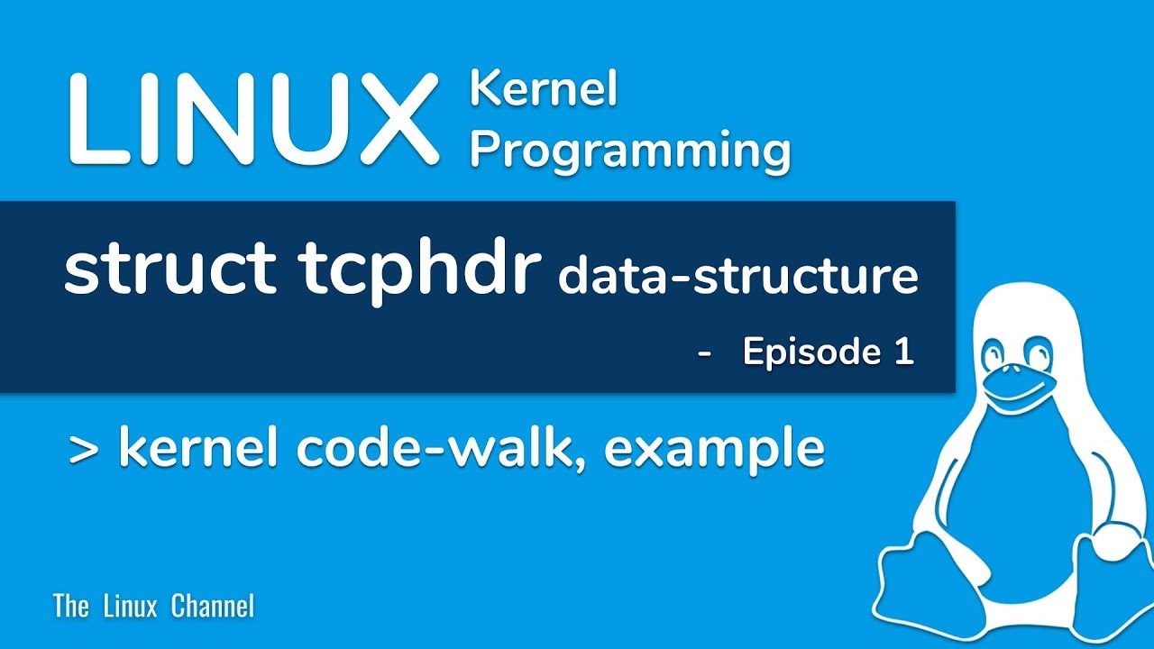 Linux Kernel Network Programming - struct tcphdr data-structure - episode1 - code walk, example