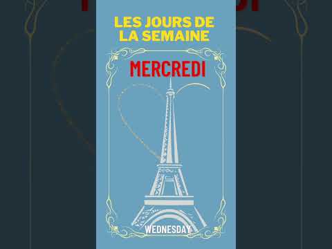 Wednesday in French #french #shorts #ytshorts #shortsvideo #francais