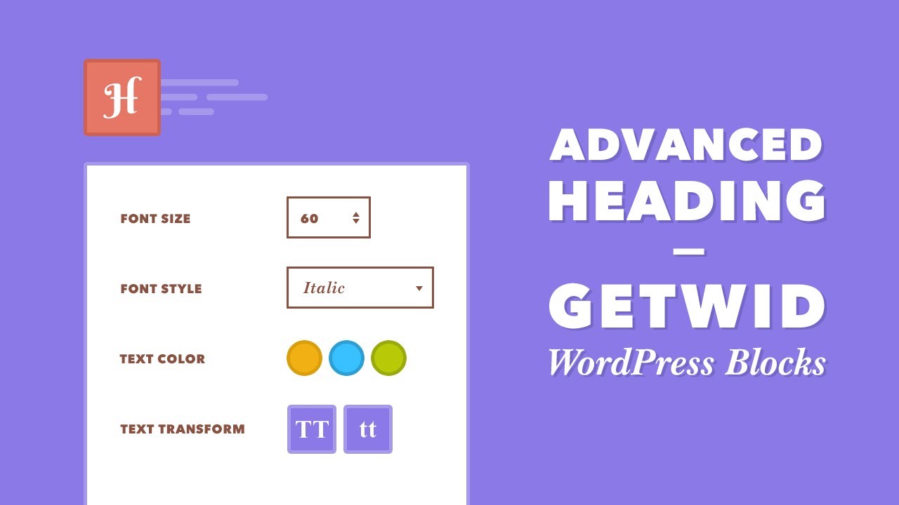 Advanced Heading - Getwid WordPress Blocks