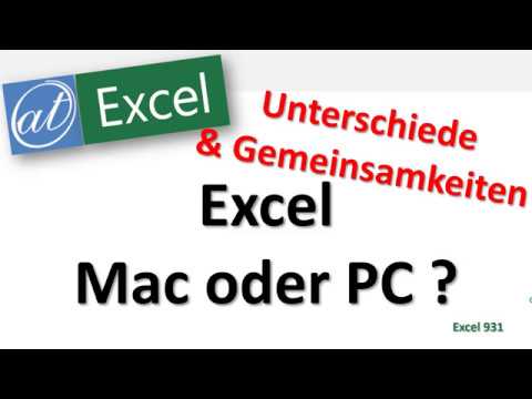 Excel - Vergleich von MAC und PC-Version - Office 365
